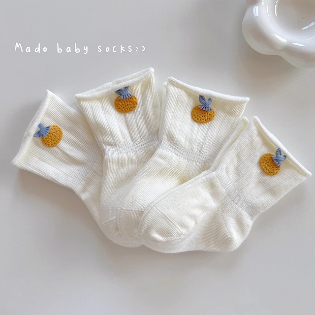 Newborn baby socks Spring and Autumn Pure Cotton Toddler Socks Boneless ...