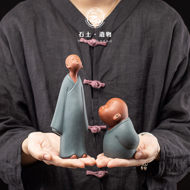 Tao Yunshang's Zen-like purple clay monk's tea pet ornaments can be ...