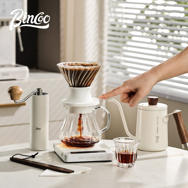 Bincoo immersion hand-brewed coffee set glass smart filter cup coffee ...