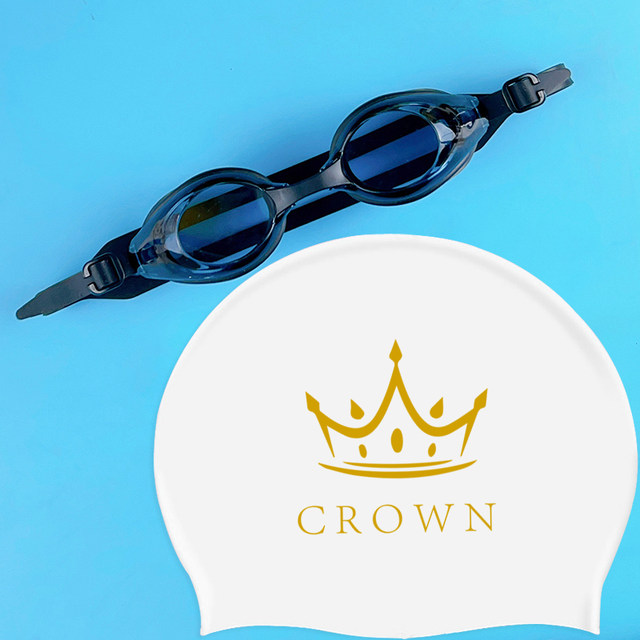 Crown Swimming Cap Waterproof, Non-Stretching, Special for Long Hair ...