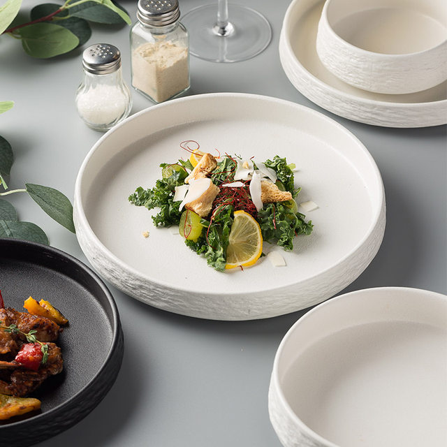 Nordic style Western food plate home 7-inch small deep dish hot pot ...