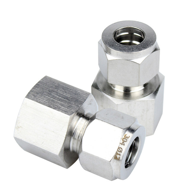 304 stainless steel inner wire double ferrule straight connector ...