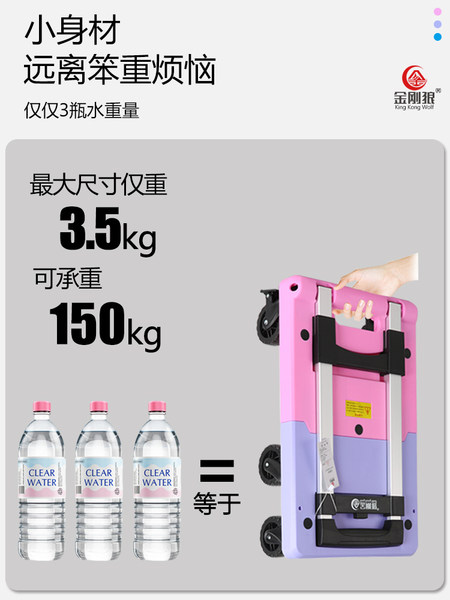 Wolverine Folding Cargo Trailer Small Cart - Household Hand Cart For ...