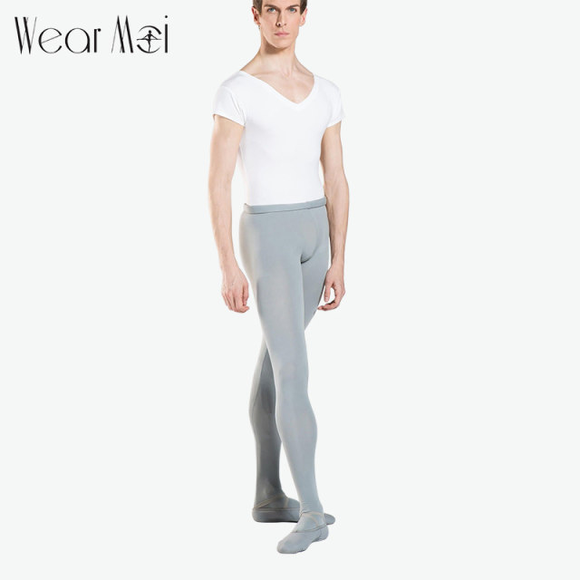 Weimo imported men's ballet tights ballet pantyhose adult dance black ...
