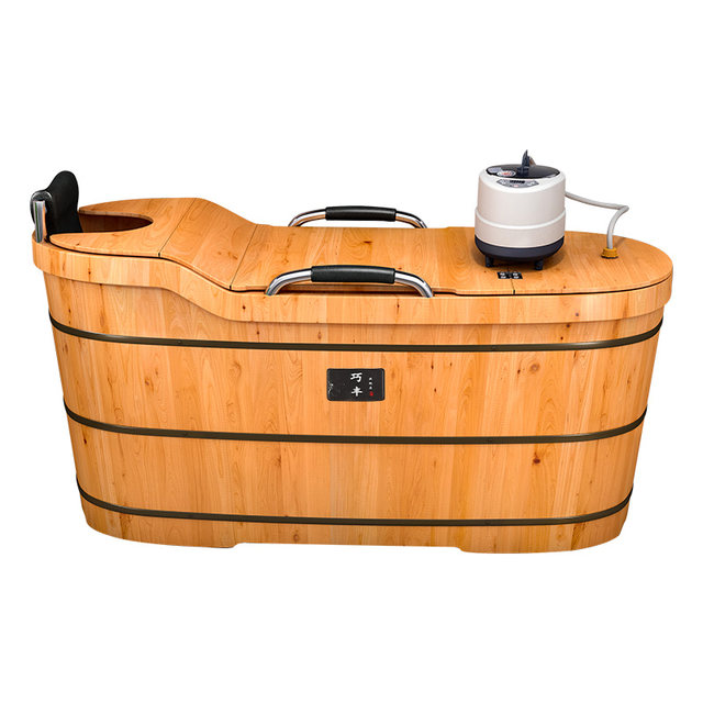 Cedar wood bath barrel adult whole body household solid wood bath tub ...
