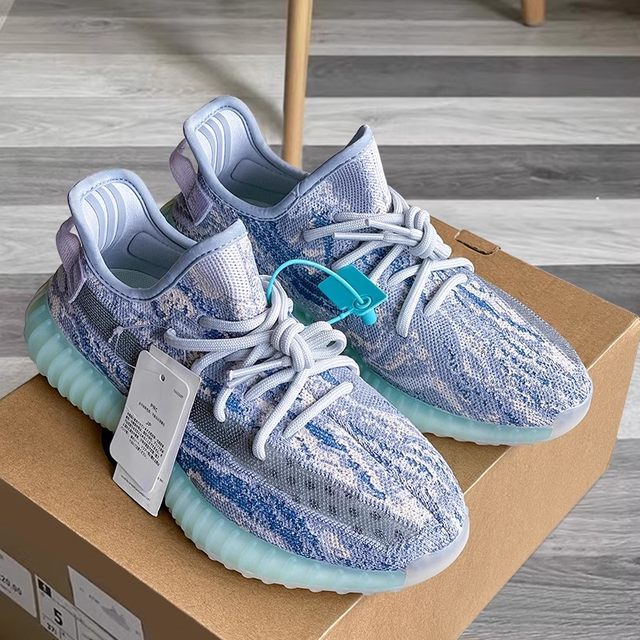 Luxurious coconut shoes 350 blue tyrannosaurus men's Putian og yeezy ...