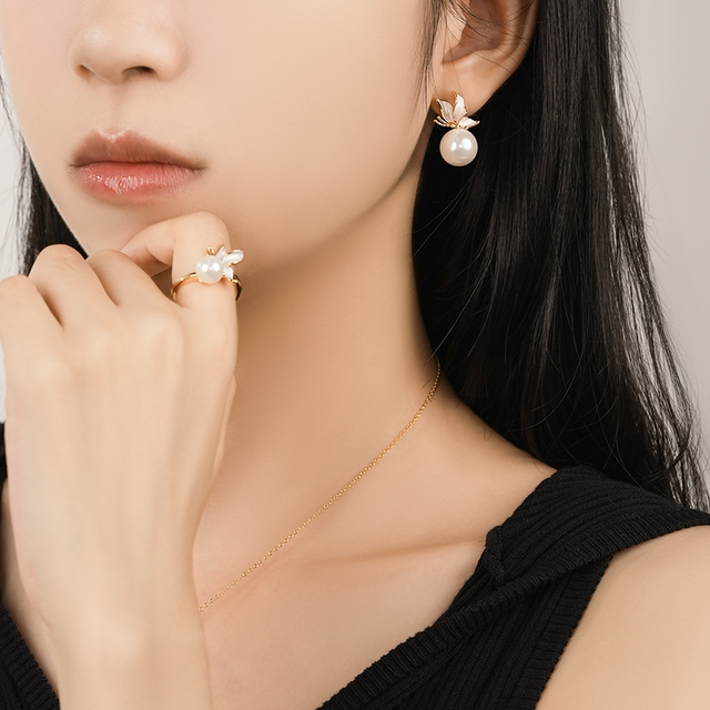 Yuxi 2024 new hot style high-end butterfly pearl earrings for women sterling silver s925 18k ...