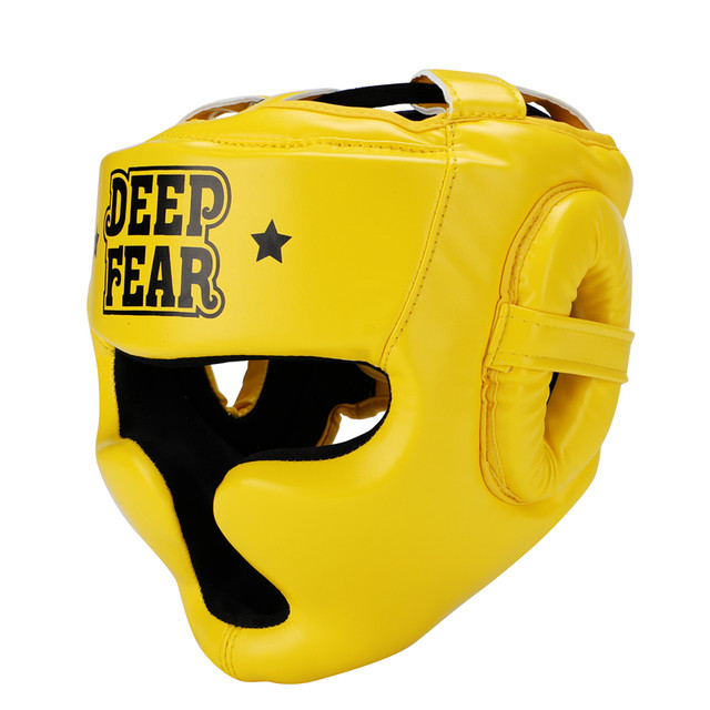 DEEP FEAR lightweight head protection with wide vision boxing Muay Thai ...