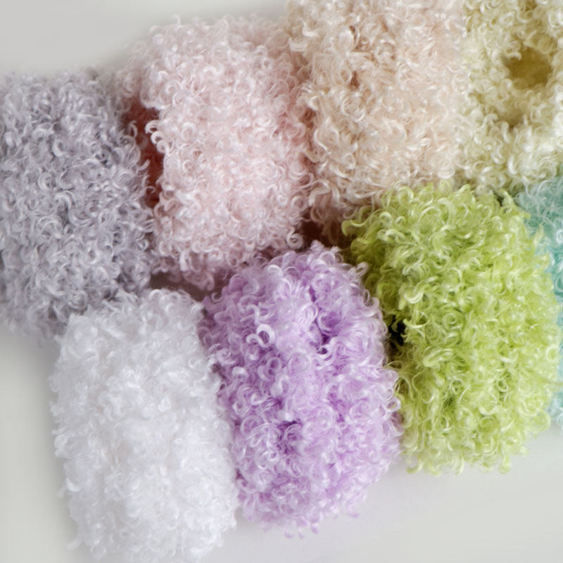 Twisting stick 20mm large curly wool color hair root handmade super ...