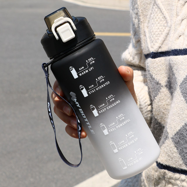 Large capacity sports water cup for men summer fitness frosted water ...