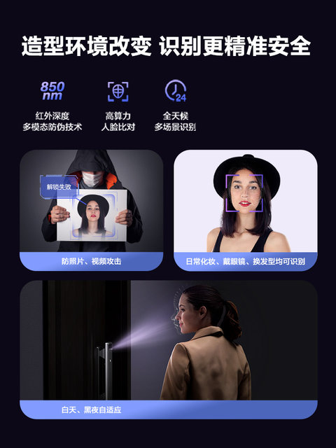 Fluorite smart lock y3000fvx face password lock household anti-theft ...