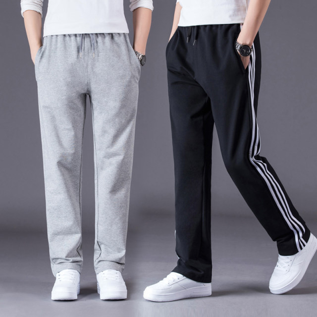 Men's loose sweatpants autumn and winter thickened velvet straight men ...