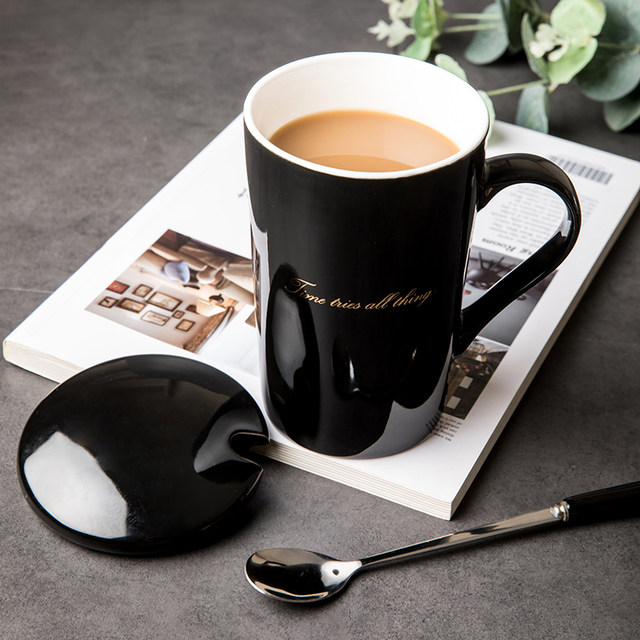 Simple Mark Cup Large -capacity Home Cup Water Cup Breakfast Cup Milk ...