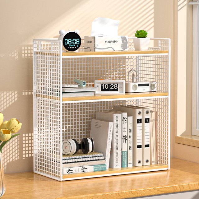 Desktop storage rack desk bookshelf home desk multi-layer organizer ...