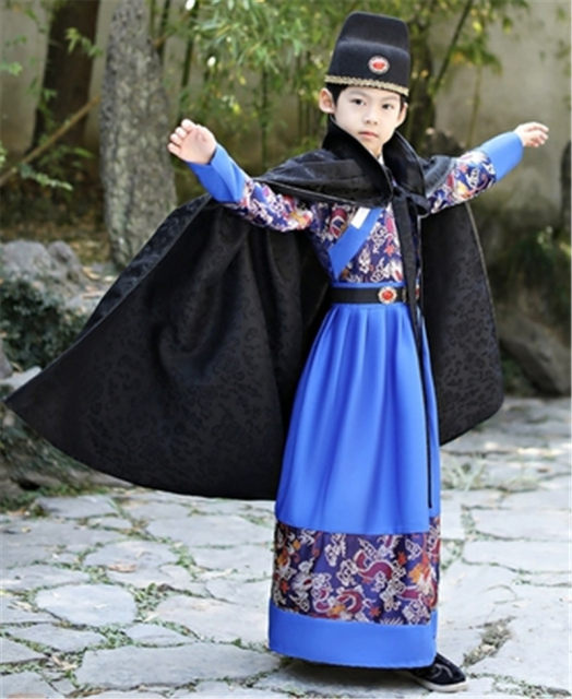 Boy's Hanfu Feiyu suit Chinese style handsome brocade guard guard four ...