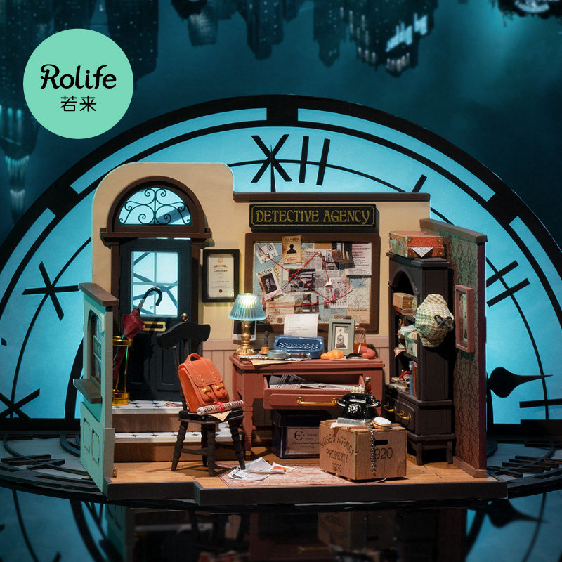 Rolife Ruolai DIY Handmade Hut Moss Detective Agency Model Graduation Gift
