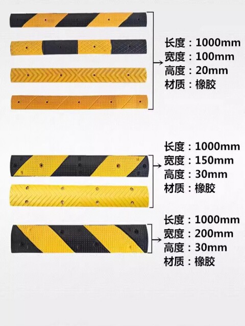 Rubber Micro Speed Bumps for Highways, Roads, and Bicycle-Specific ...
