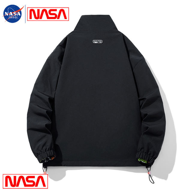 NASA co -branded tide couple baseball collar Men 2022 spring and autumn ...