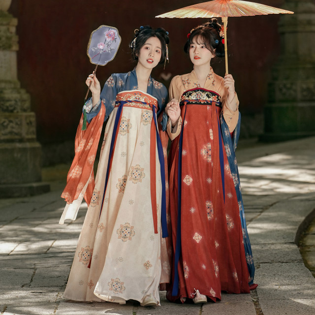 Suyu Huachang Tang system Hanfu women's restoration style breast-length ...