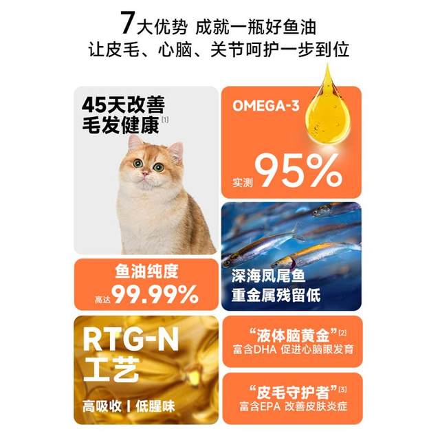 Red Dog RTG-N Concentrated Capsules Fish Oil Cat Smooth Hair 100 Capsules*3