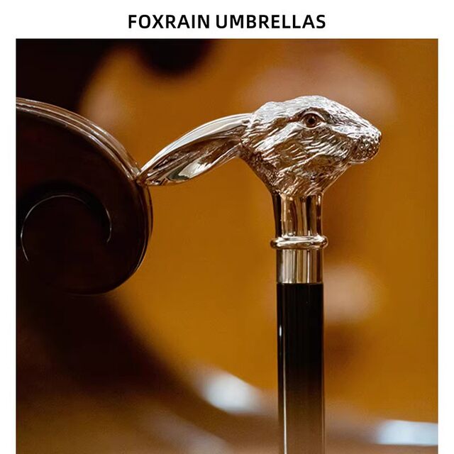 foxrain British retro rabbit head umbrella long handle large ...