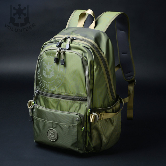 Summer backpack men's lightweight canvas bag Oxford cloth men's large ...