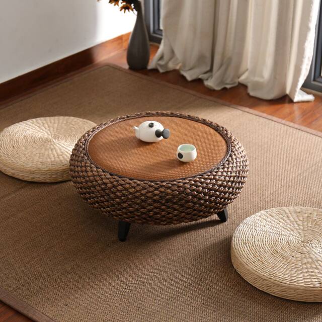 Indonesian rattan bay window table, tatami small coffee table, Japanese ...