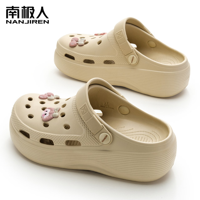Croc shoes for women, thick-soled, non-slip, two-wear, soft-soled, toe ...