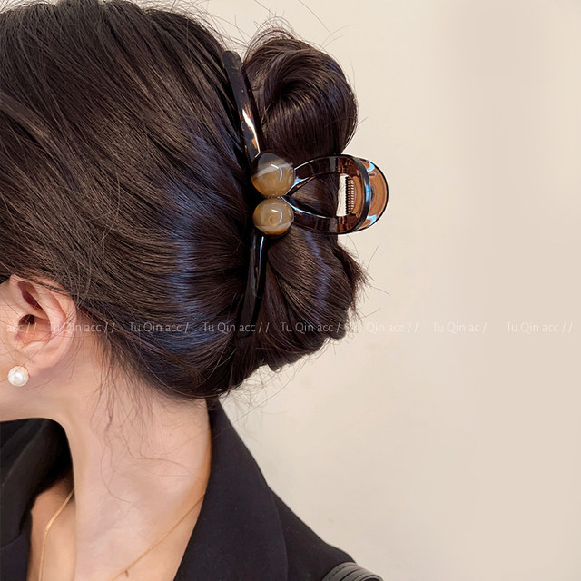 High-end acrylic gripping clip temperament hair clip for the back of ...