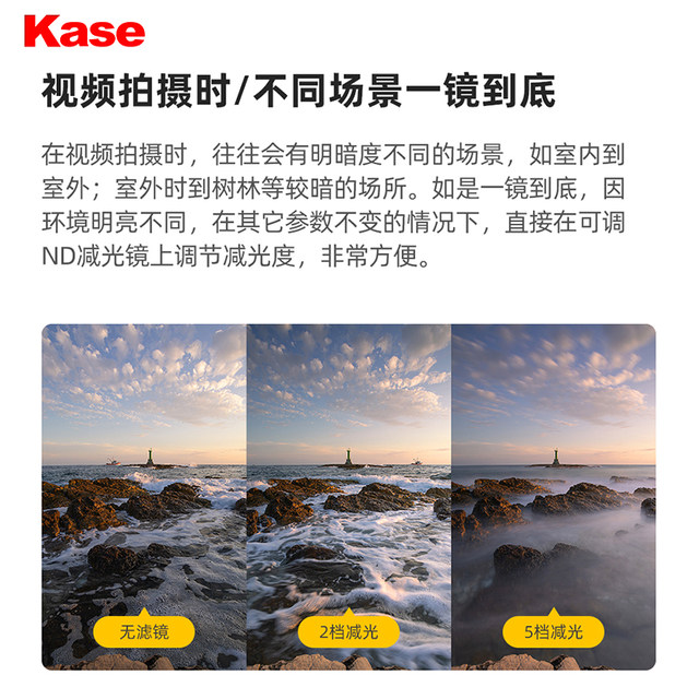 KASE card color adjustable ND light reduction mirror variable NDCPL two ...