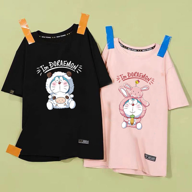 Doraemon short-sleeved T-shirt for women 2025 new summer niche design ...