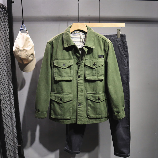 Poison American tough guy, a green jacket, men's tide brand jacket ...