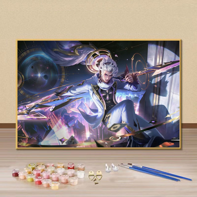 King of Heroes Han Xin Li Bai Dong Huanglan DIY digital oil painting ...