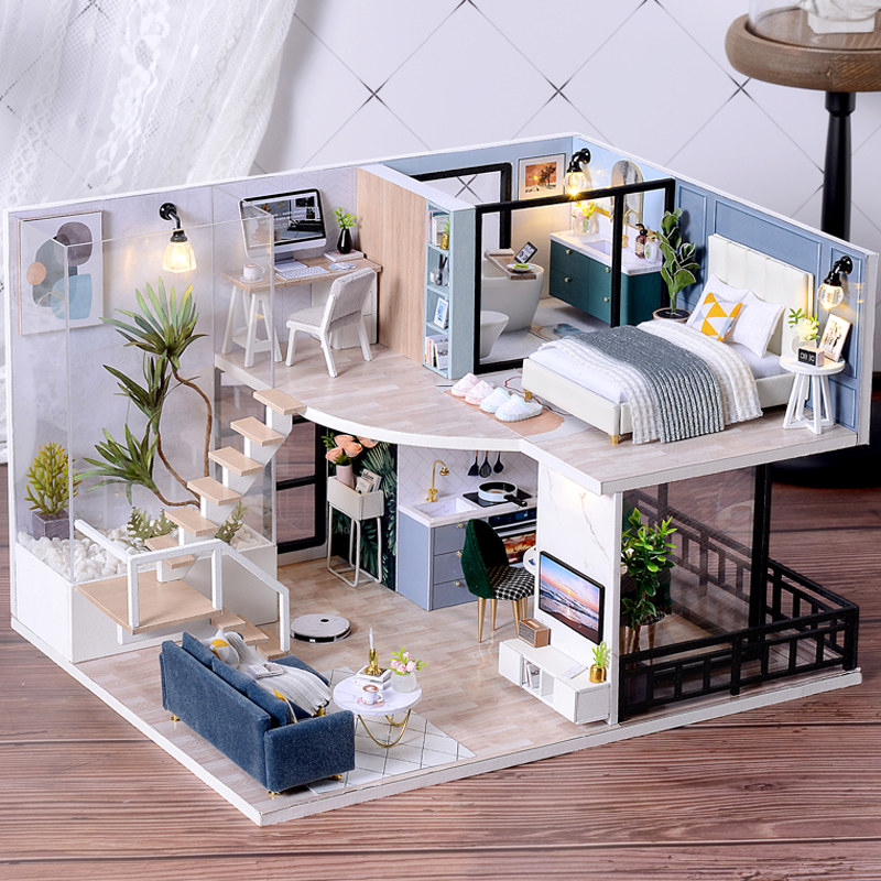 DIY Miniature House Model Kit | Hand-Assembled Attic Villa Toy ...