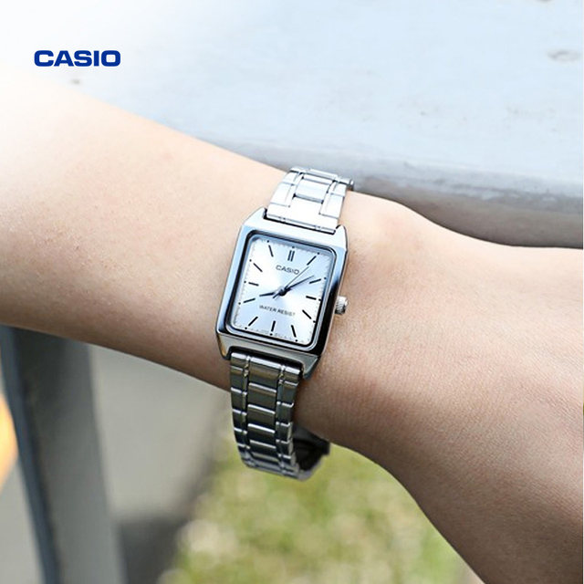 casio Casio watch women's small square light luxury niche ins style student style electronic LTP ...