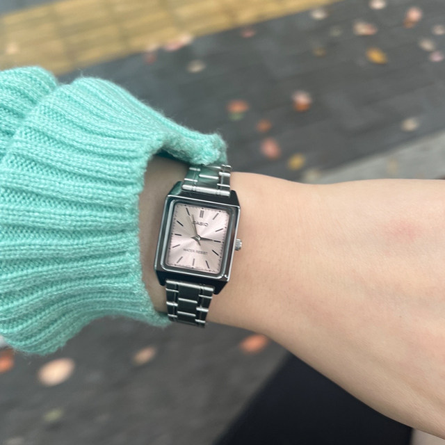 casio Casio watch women's 2023 new retro small square student quartz electronic LTP-V007D-7E