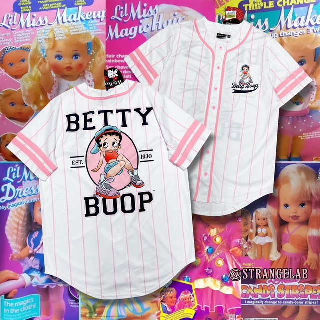 Niche Export Blokette American retro girl sports print loose baseball ...