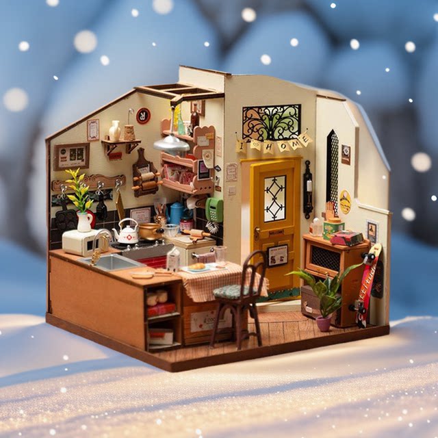 Beca's bakery DIY handmade cabin small house model mini scenes for ...