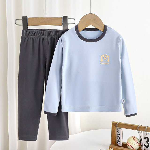 New velvet boneless children's autumn clothing set for men and women ...