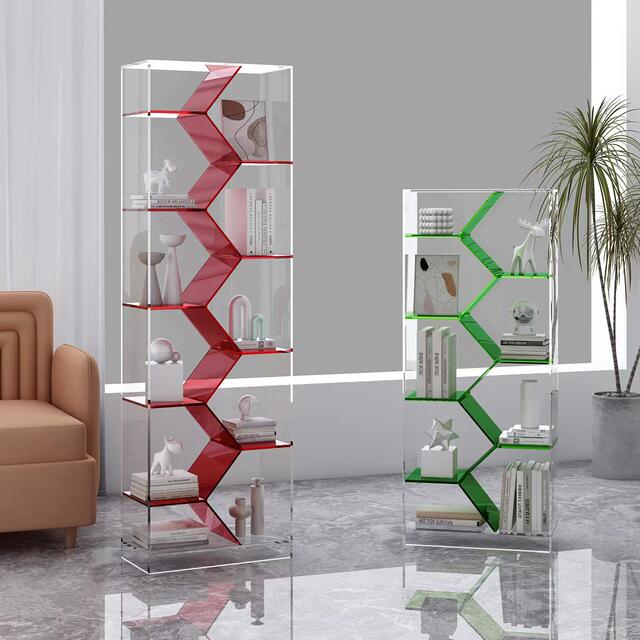 Acrylic standing rack Creative irregular art display shelf bookshelf ...