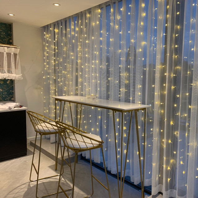 LED curtains, colorful lights, flashing lights, string lights, stars ...