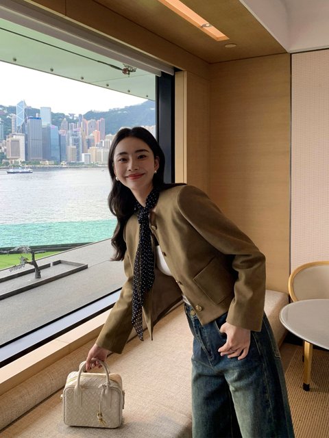 Pusumede French high -level sensor small incense breeze coat female ...