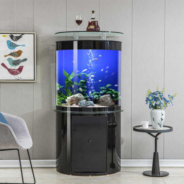 Half -circular fish tank living room landing house -free water -free ...