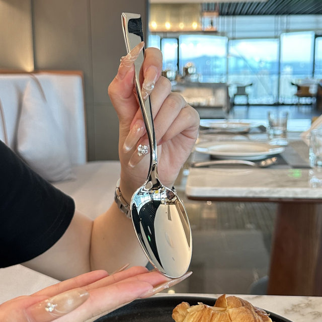 316 stainless steel large spoon household eating spoon eating ...