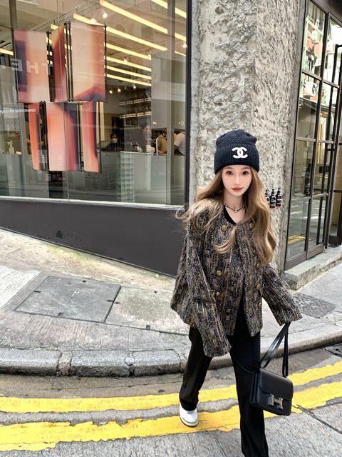 COOLLINE Lin Zixi Nathan Nathan black gold small fragrance style ...