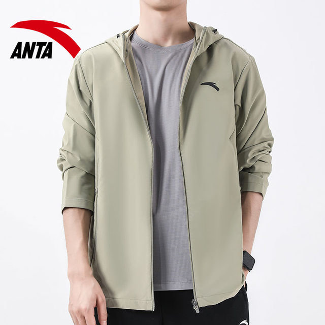 ANTA jacket men's 2024 autumn new outdoor water-repellent hooded ...