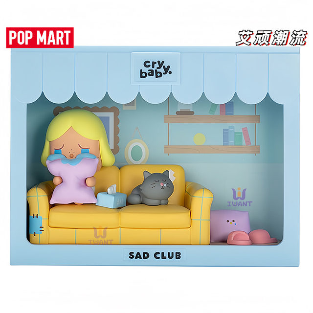 POPMART CRYBABY Crying Baby Sad Club Series Scene Figure Blind Box ...