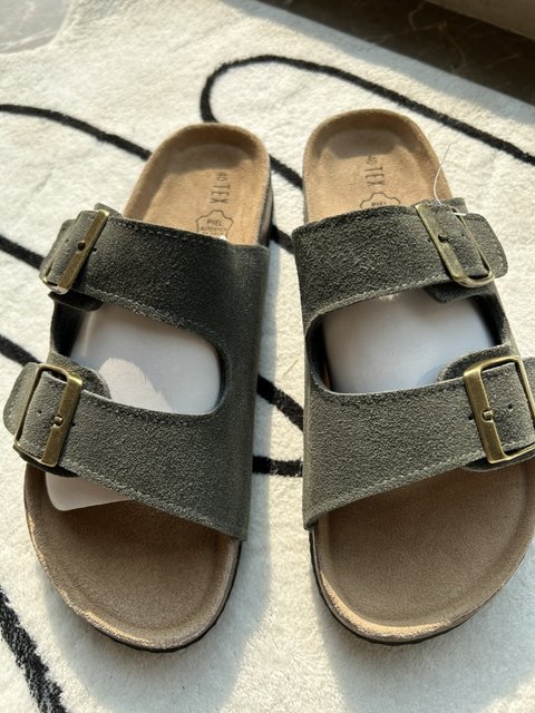 Foreign trade export men's cowhide cork drag Birken Slippers retro ...