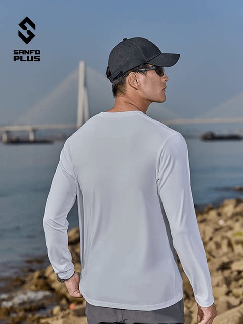 SANFO PLUS light front Polartec long-sleeved quick-drying T-shirt commuting sports travel 24290