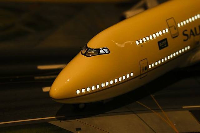 Boeing B747 Saudi Arabian Airlines simulated civil aviation passenger ...